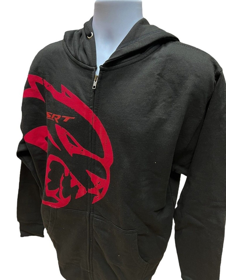 Dodge Charger Challenger SRT Hellcat Black Zip Up Hoodie Jacket ...
