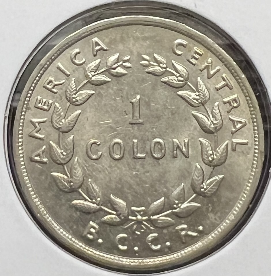 1968 COSTA RICO 1 COLON HIGH GRADE COIN ACTUAL COIN #AU5553 | eBay