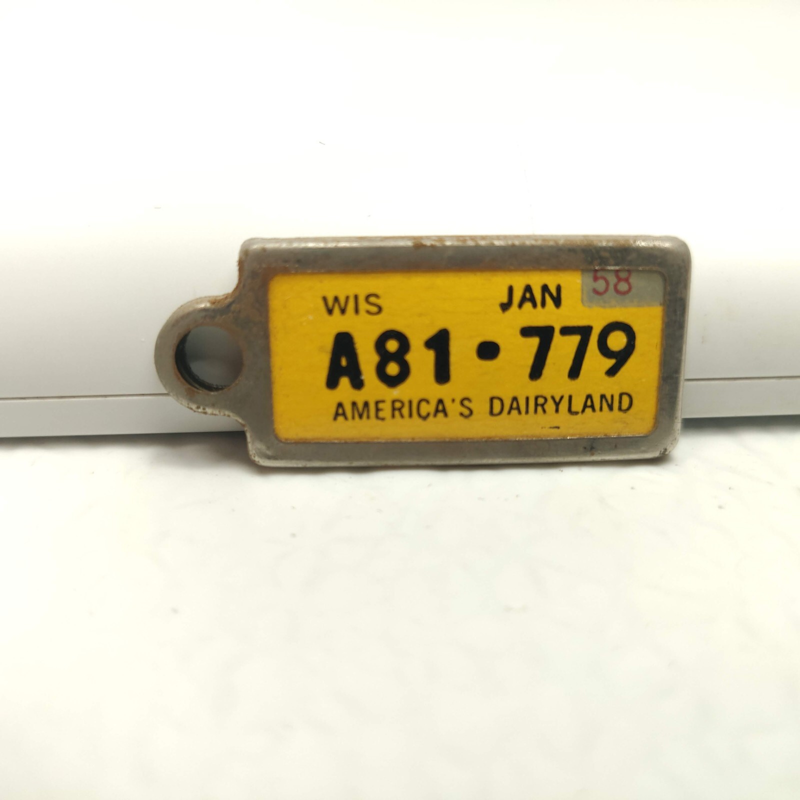 RARE VTG DAV Disabled Veterans Mini License Plate Key Chain Ring ...