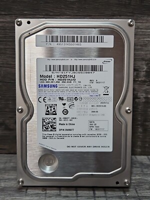 Lot of 4-Samsung HD251HJ SpinPoint F1 250GB 7200RPM 8MB Buffer 3.5in ...