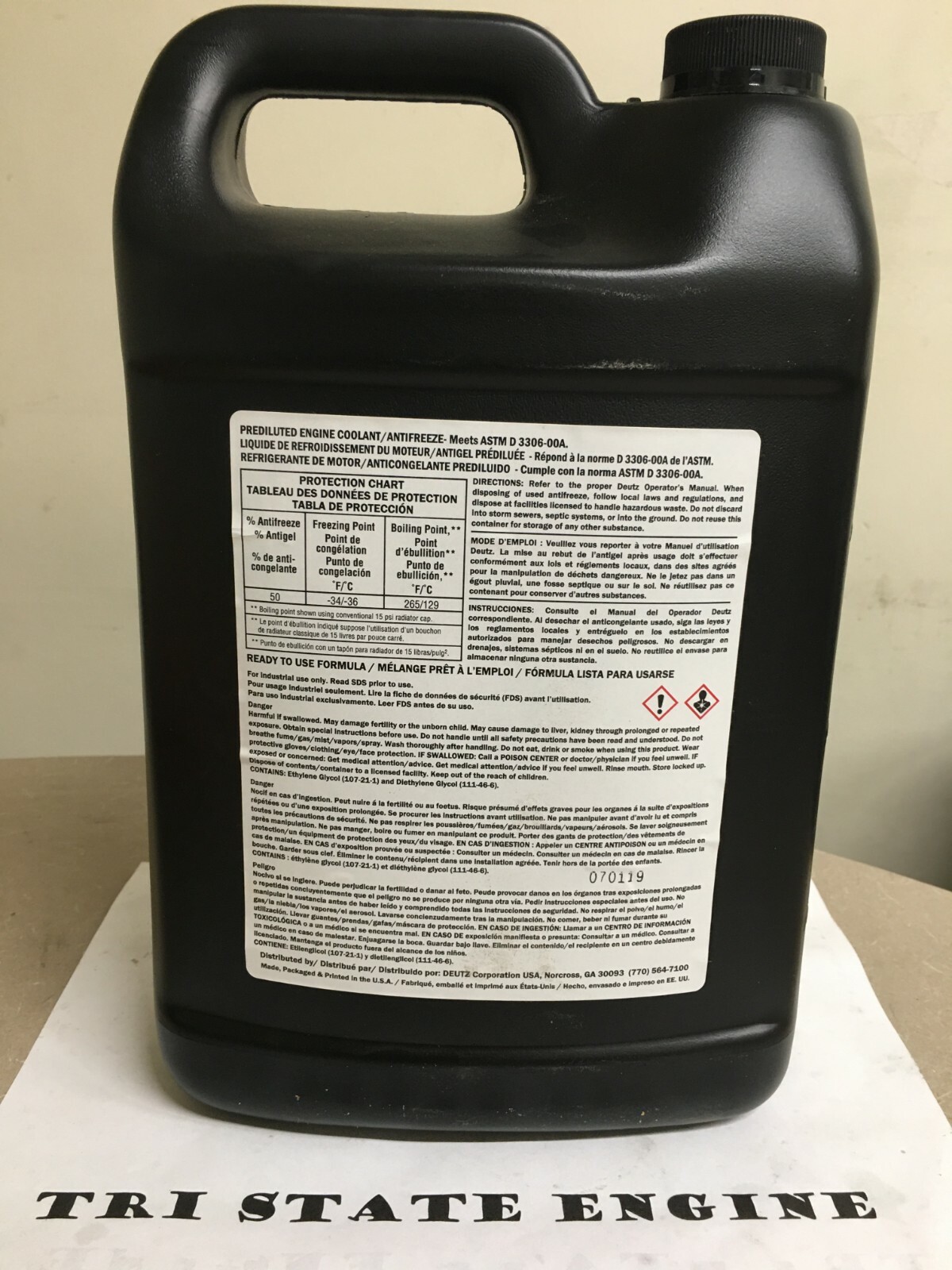 DEUTZ Coolant Antifreeze (blue) Cooling System Protection Agent Oat ...