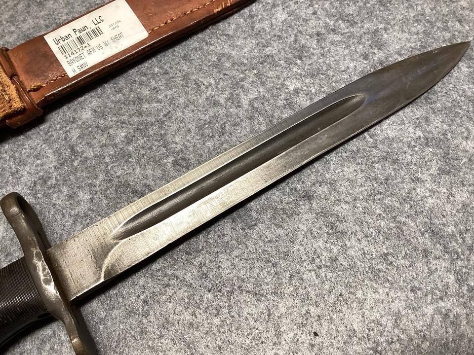 WWII US M1 Garand or 03' Springfield Bayonet AFH Knife W/ Leather ...