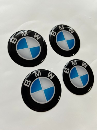 Set of 4 pcs BMW Center Wheel Cap Stickers Decal Rims Emblem Logo | eBay