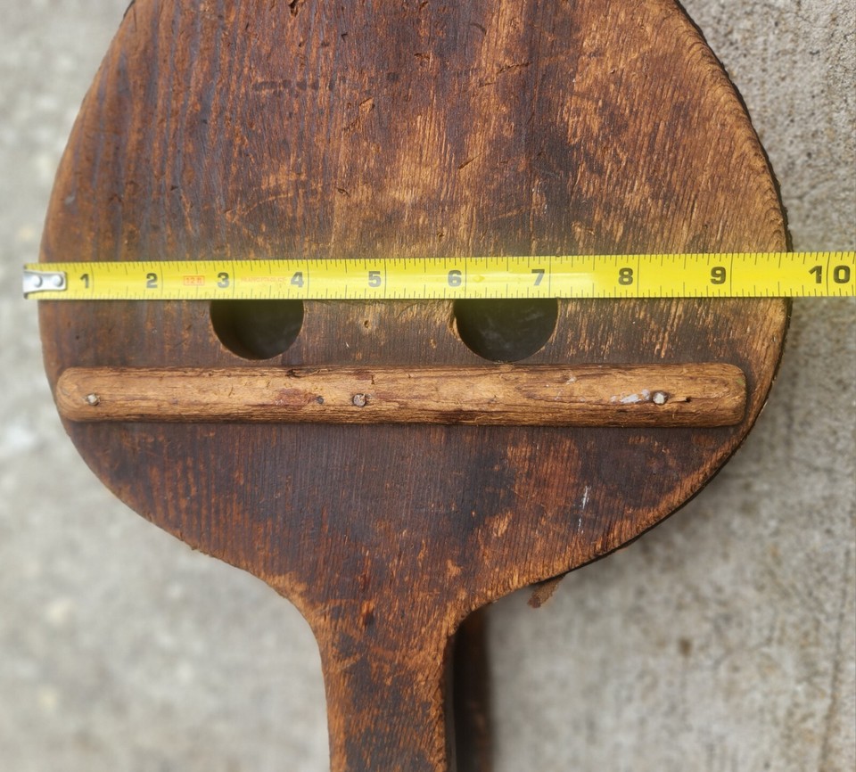 18.5"Fireplace Bellow Antique Primitive Wood Iron Leather Bellows ...