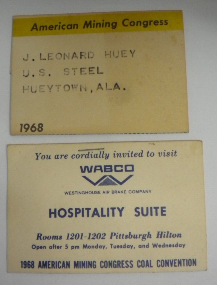 Vintage 1968 American Mining Congress Coal Convention 60s Miner Name ...