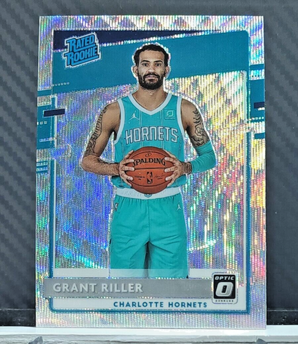 Grant Riller 2020-21 Optic SILVER WAVE PRIZM RATED ROOKIE #200 ...