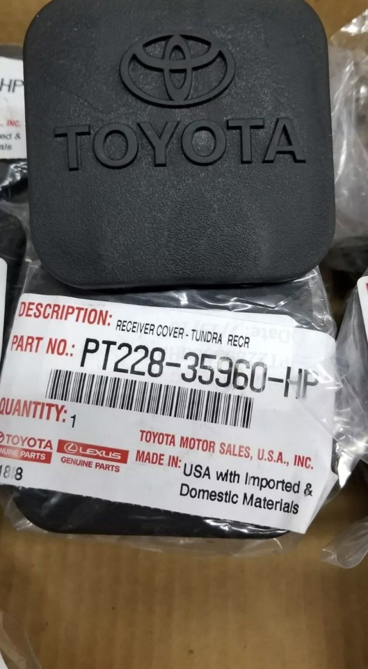 TOYOTA OEM PT228-35960-HP Trailer Hitch Cover Plug Tacoma Tundra ...