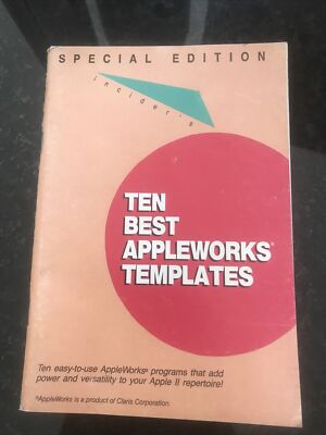 Ten Best AppleWorks Templates by Incider’s Book VINTAGE | eBay