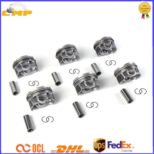 6PCS N55B30 Engine Pistons + Rings Kit For BMW 335i 535i 640i X3 X4 X5 ...