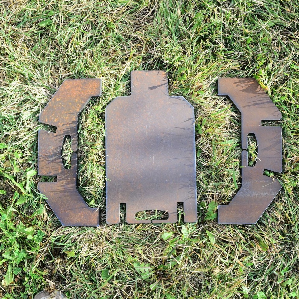 1/2" AR500 Steel Body & Stand Shooting Target 7"x13.5" | eBay