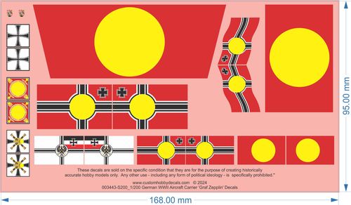 German WWII Aircraft Carrier 'Graf Zepplin' Decals - 1/200 1/350 1/700 ...