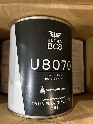 3.5L Sherwin Williams Ultra BC8 U8070 Lampblack Automotive Paint | eBay