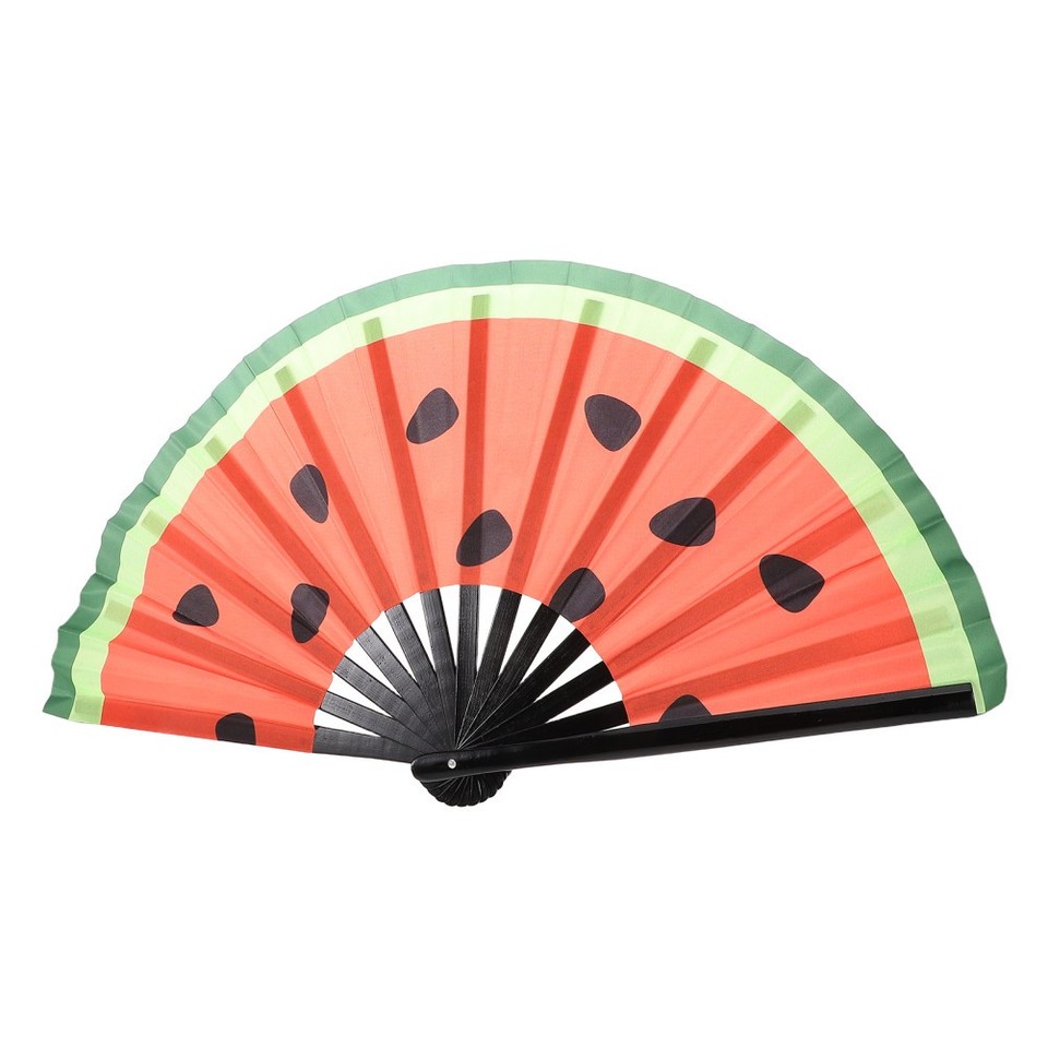 Handheld Fans Glow Folding Japanese Watermelon For Stage Performance ...