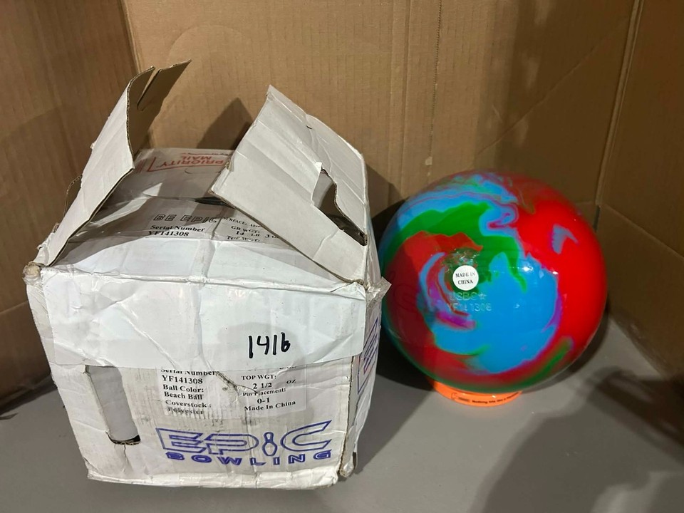 NEW 14LB Epic Be Epic Beachball Bowling Ball 1308 | eBay