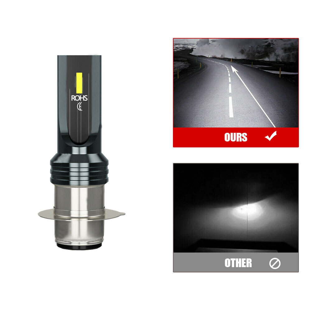 2x Motorcycle Parts Lights 6000K White LED Headlight Bulb Lamps H6 H6M ...