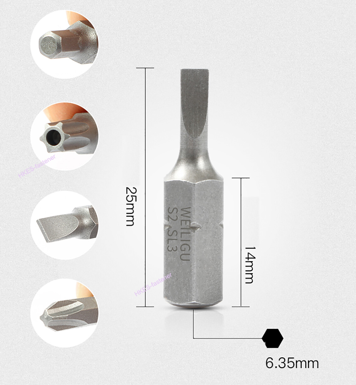 1/4 Hex Shank 25mm Short Screwdriver Bit Magnetic Screw Driver Bit Tool ...