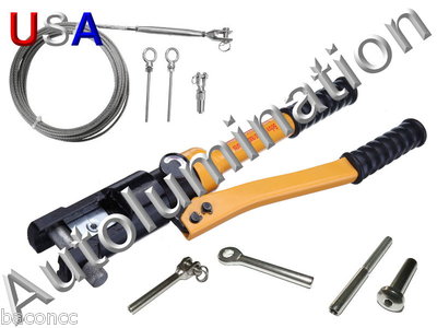 Stainless Steel Cable Hand Rail Hydraulic Crimper Crimp Swage Swaging ...