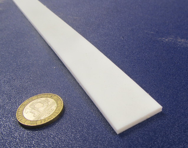 Teflon PTFE Virgin Bar 1/8" - .125" Thick x 1.00" Wide x 24" Long White ...