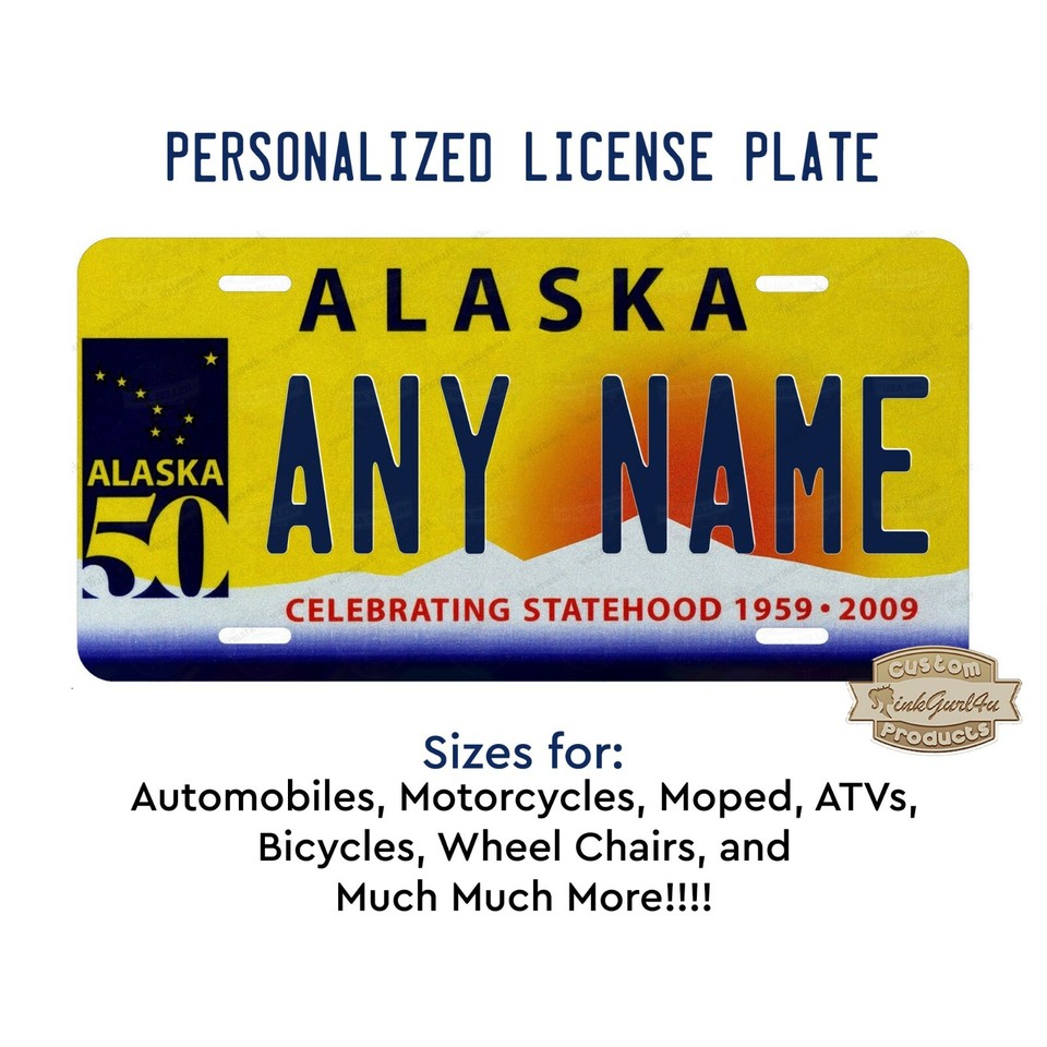 Vintage State License Metal Plate Tag Customized Auto Car Bicycle RV ...