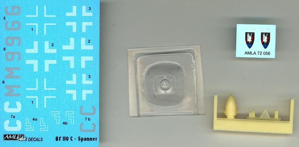 AML Models 1/72 MESSERSCHMITT Bf-110D-2 with SPANNER ANLAGE Resin ...