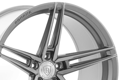 20" Rohana RFX15 20x10/20x11 Brushed Titanium Wheels BMW X5 28 30 35 40 ...