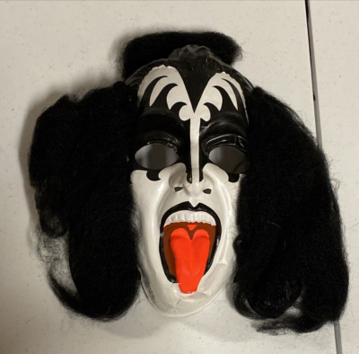 1978 KISS "Gene Simmons" HALLOWEEN COSTUME MASK Collegeville not Ben ...