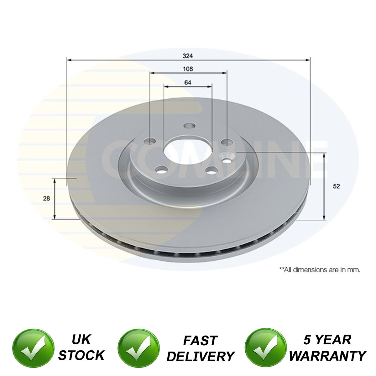 Brake Disc Front SJR Fits Volvo XC60 2008-2017 31423305 | eBay