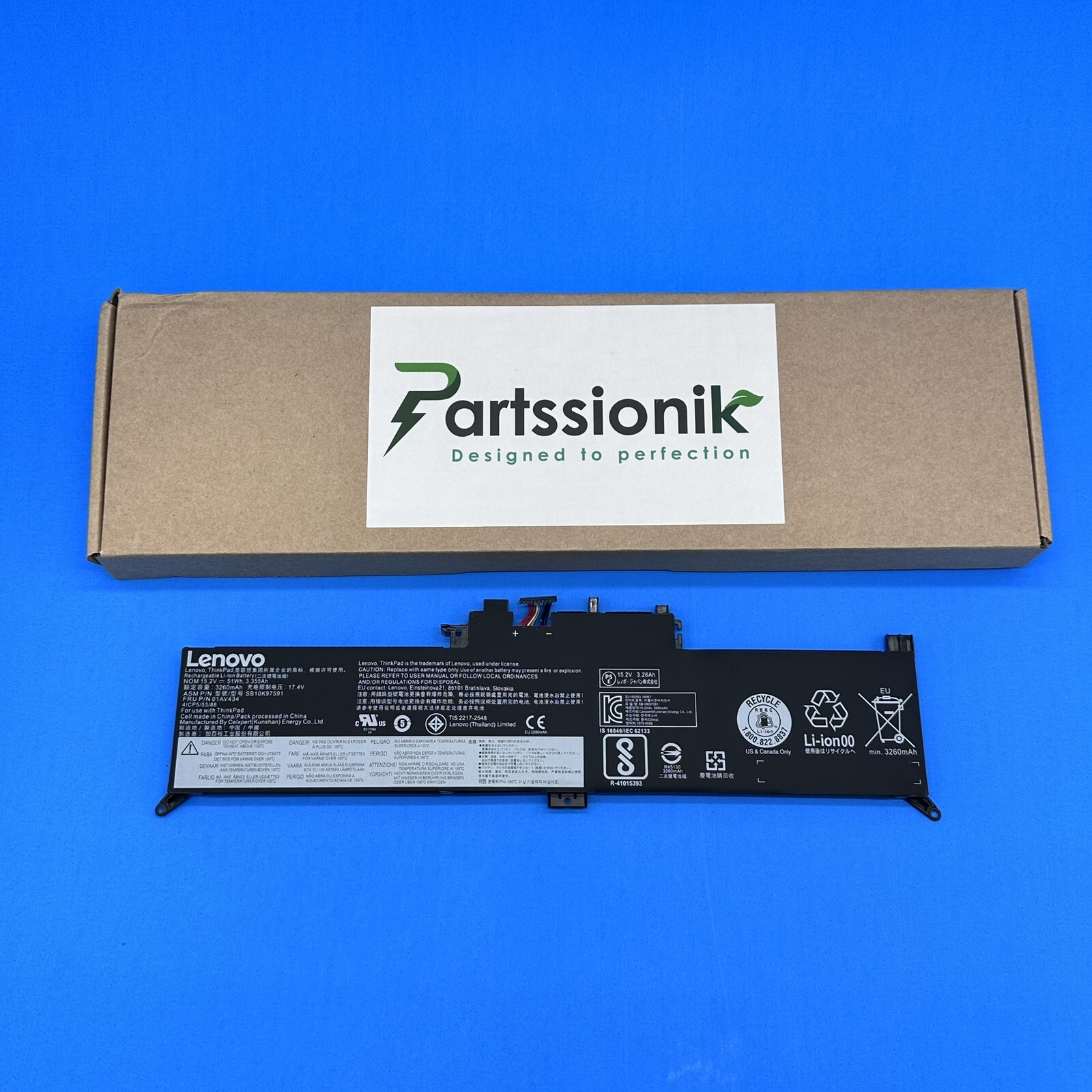 GENUINE Original LENOVO THINKPAD YOGA 370 4CELL 51WHR BATTERY 01AV432 ...