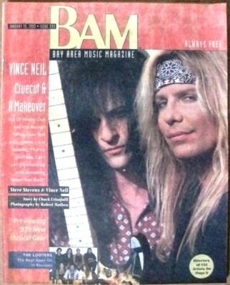 BAM BAY AREA MUSIC MAGAZINE #399 JANUARY 15 1993 (VF) VINCE NEIL MOTLEY ...