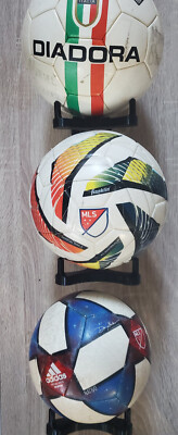 3 Pack Wall Mount - Soccer Basketball VollyBall Or Autograph Ball ...