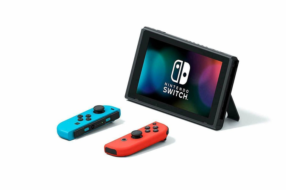 🔥NEW Nintendo Switch + Neon Joy Cons 32GB Gaming Console +FREE 2-Day ...