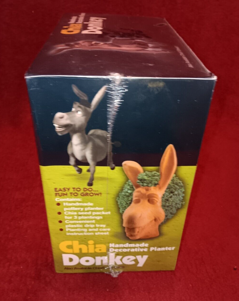 Chia Pet Shrek Donkey Head Clay Planter New Sealed 2008 Read ...