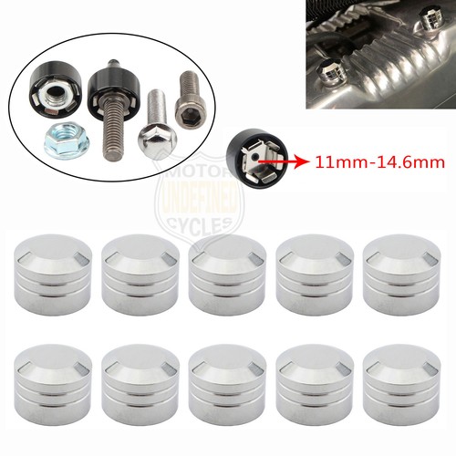Chrome Head Bolt Cover Schrauben Motor Bolts Cap 10pcs For Harley Dyna ...