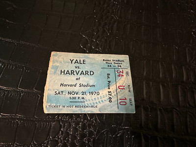 NOVEMBER 21 1970 YALE vs HARVARD ncaa football ticket stub | eBay