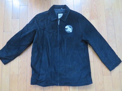 Vintage Eyeore Disney Jacket Mens 2XL Black Full Zip Leather Coat ...