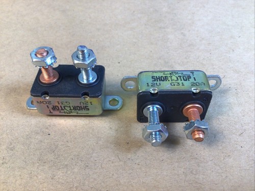 2 Pieces - SHORT STOP 12V G31 20A CIRCUIT BREAKER New SHORTSTOP 20Amp ...