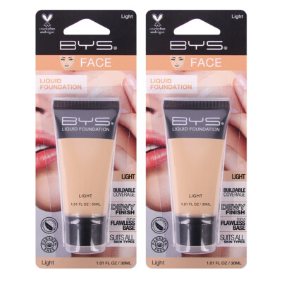2x BYS 30ml Tube Liquid Foundation Face Makeup Cosmetic Buildable Coverage Light | eBay Australia