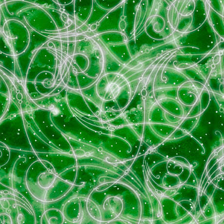 Whirlwind-Snow Blowing-Green-Quilting Treasures-Digital Print-BTY | eBay