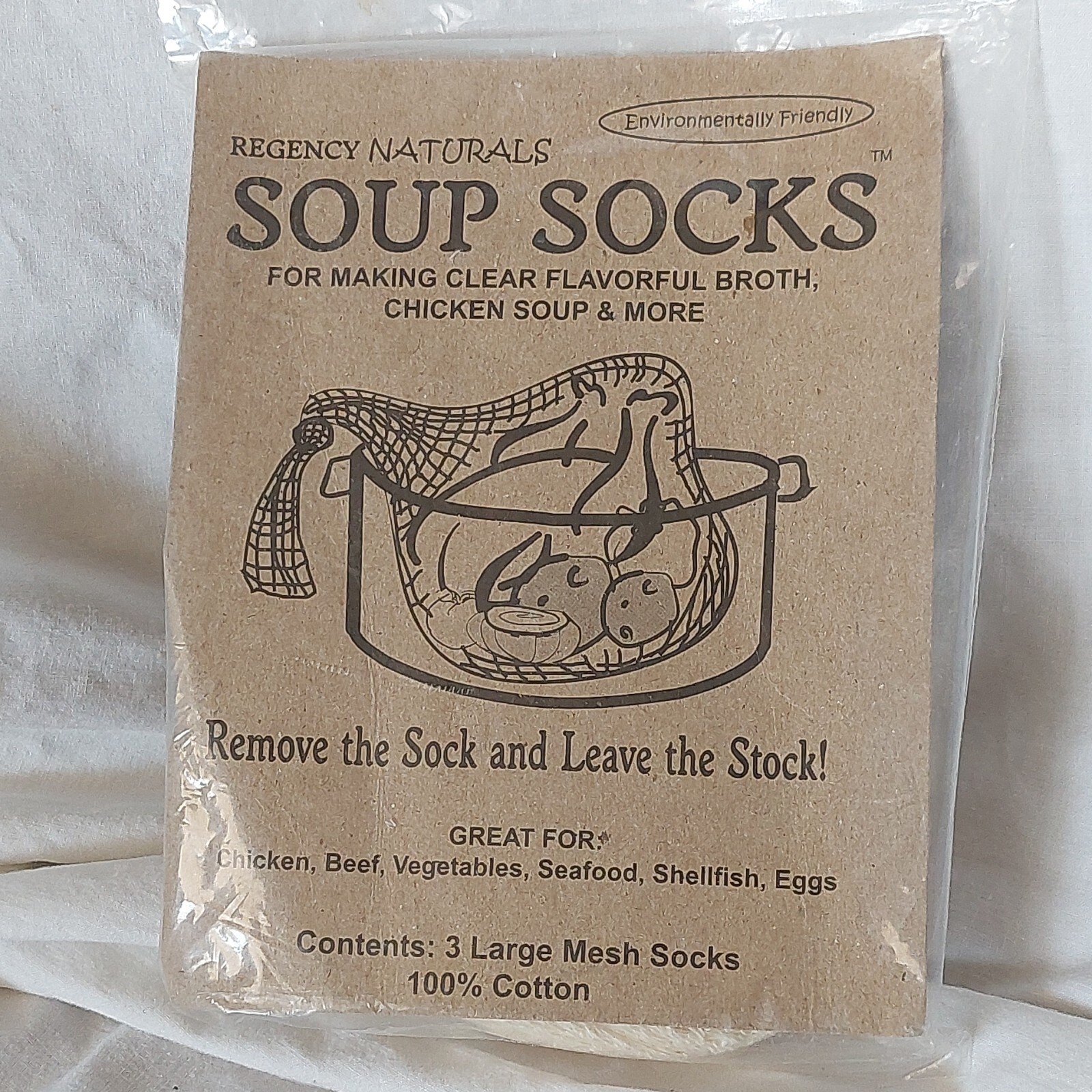 3 GOURMET BROTH Soup Socks SEALED New PACKAGE Regency Naturals USA | eBay