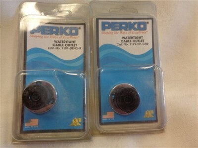 PERKO 1191-DP-CHR WATERTIGHT CABLE OUTLET PAIR ( 2 ) MARINE BOAT | eBay