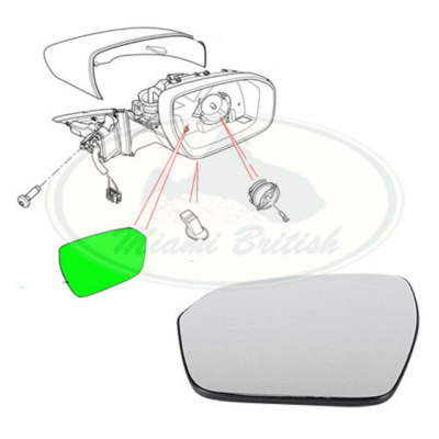 LAND ROVER REAR VIEW MIRROR GLASS RH RR EVOQUE LR048359 OEM | eBay