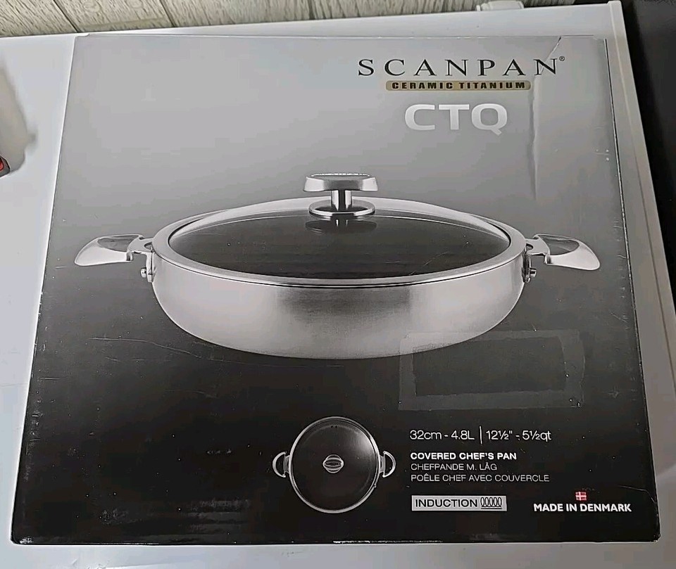 Scanpan Ceramic Titanium CTQ 12.5" covered Chef's Pan | eBay