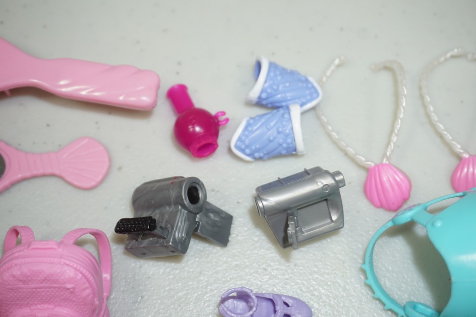 Barbie Doll Accessory Lot Kelly Skipper Shoes Backpack Camcorders Skate ...