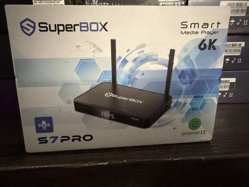 SuperBox S7 Pro Android TV Media Streamer with Remote Control and Power ...