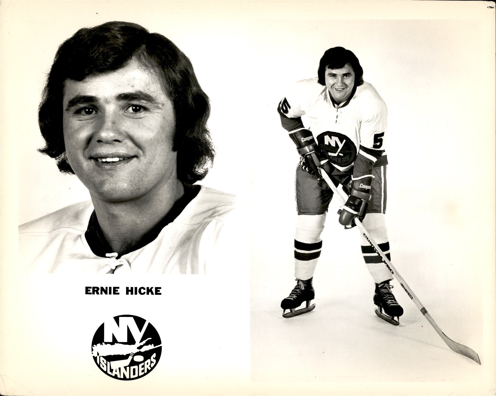 BR49 Rare Original Photo ERNIE HICKE New York Islanders Ice Hockey Team ...