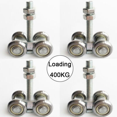 4PCS Heavy Sliding Door Rollers Industrial Hanging Rail Wheel Pulleys ...