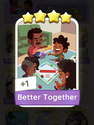 Monopoly Go - 4 Star Prestige Sticker - Set 24 - Better Together FAST ...