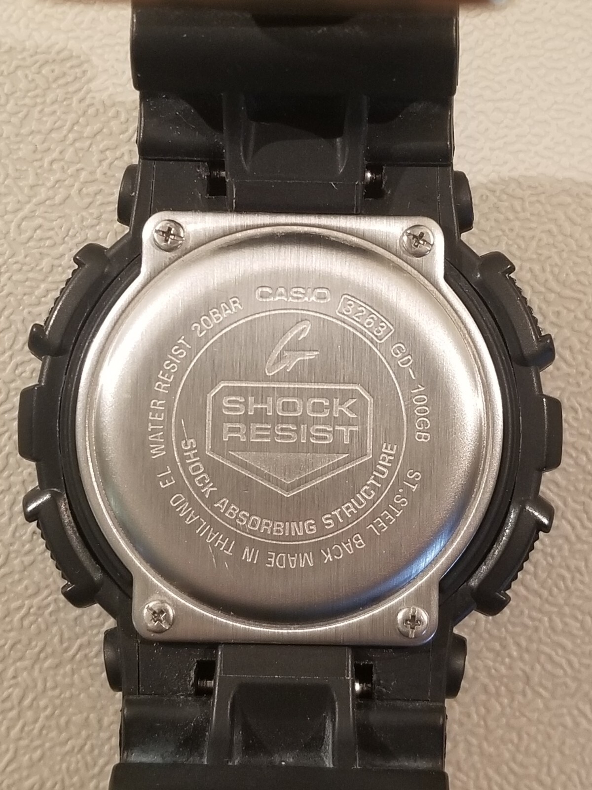 Casio+G-Shock+3263-GD-100GB+Black+and+Gold+Digital+Mens+Watch+Pre-owned ...