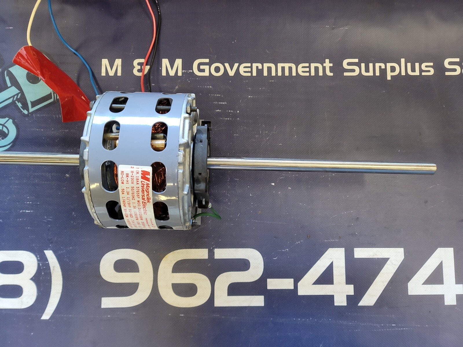 MAGNETEK 320 & UNIVERSAL ELECTRIC MOTOR Dbl. Shaft 1/15-1/25-1/40HP 208 ...