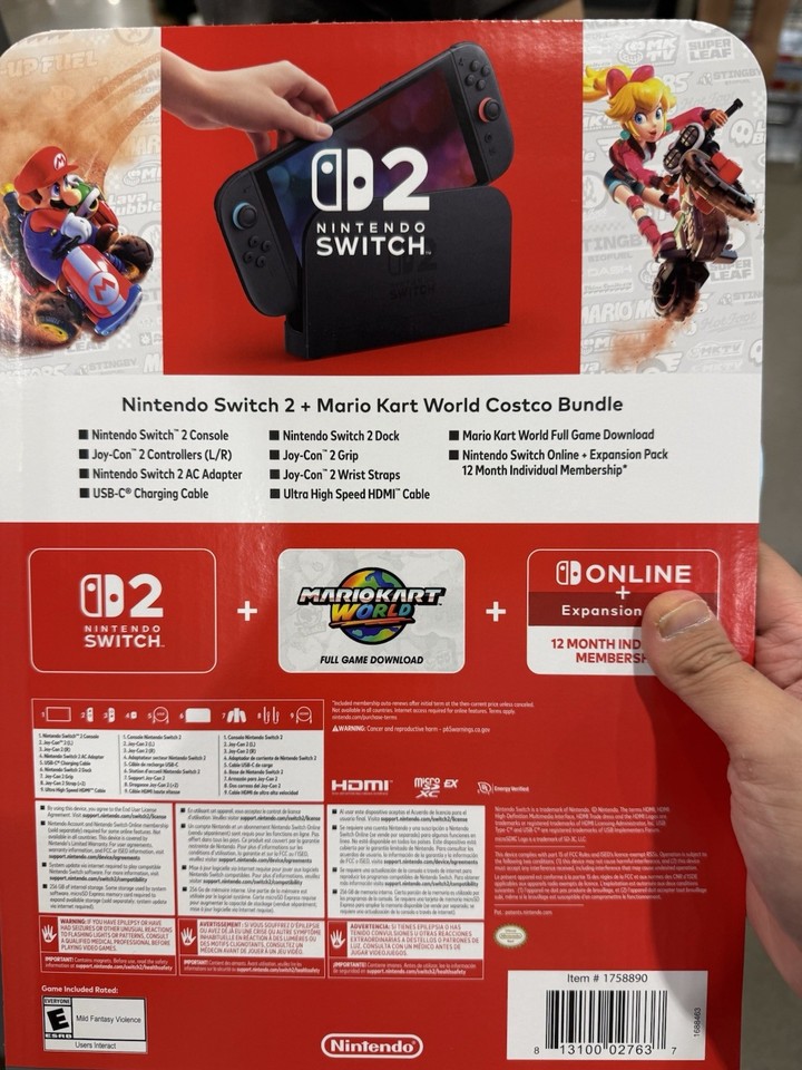 NEW (COSTCO Bundle) Nintendo Switch 2 Console + Mario Kart World ...